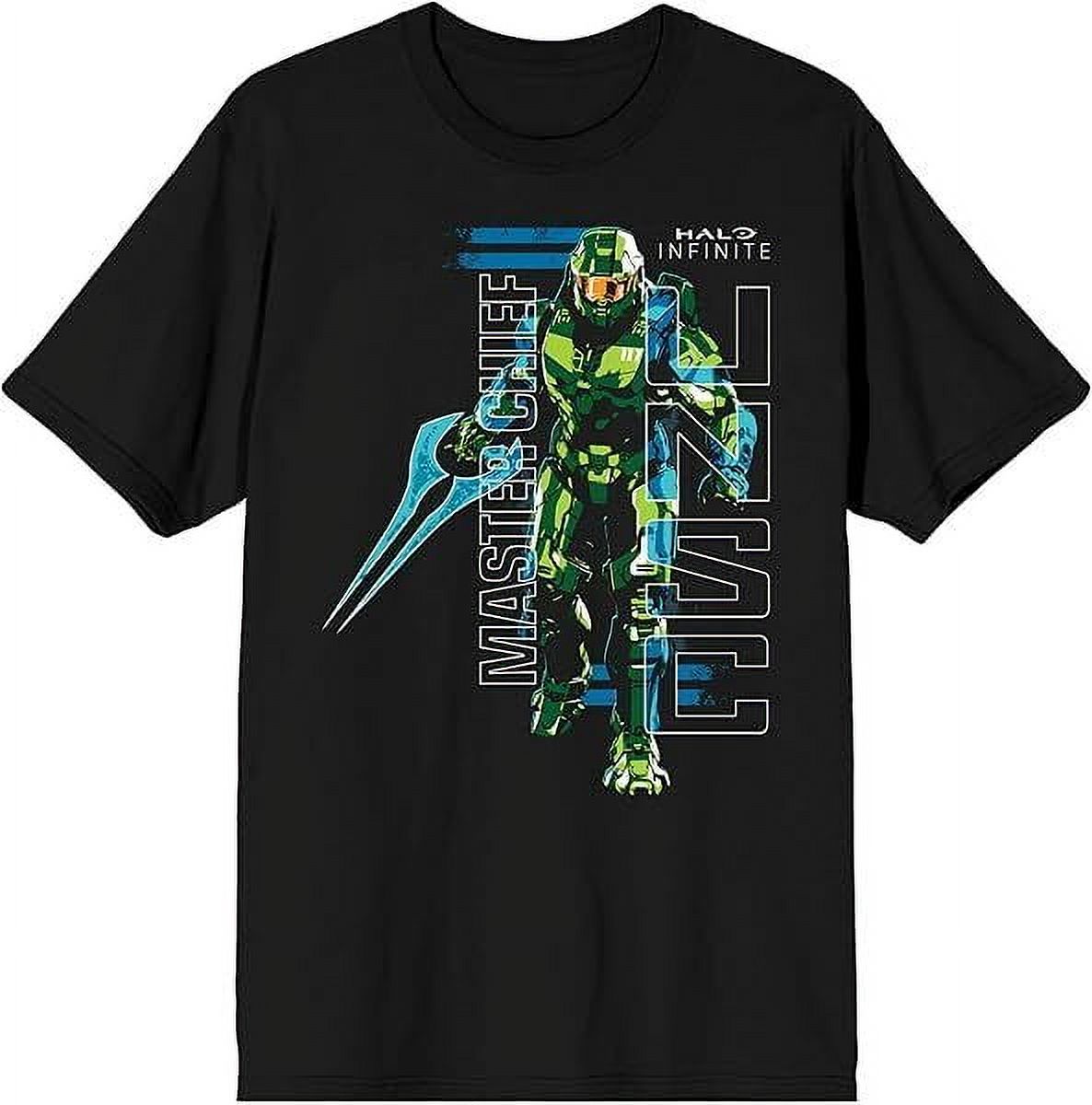 Halo Infinite Master Chief UNSC Logo Crew Neck Short Sleeve Black Men's ...