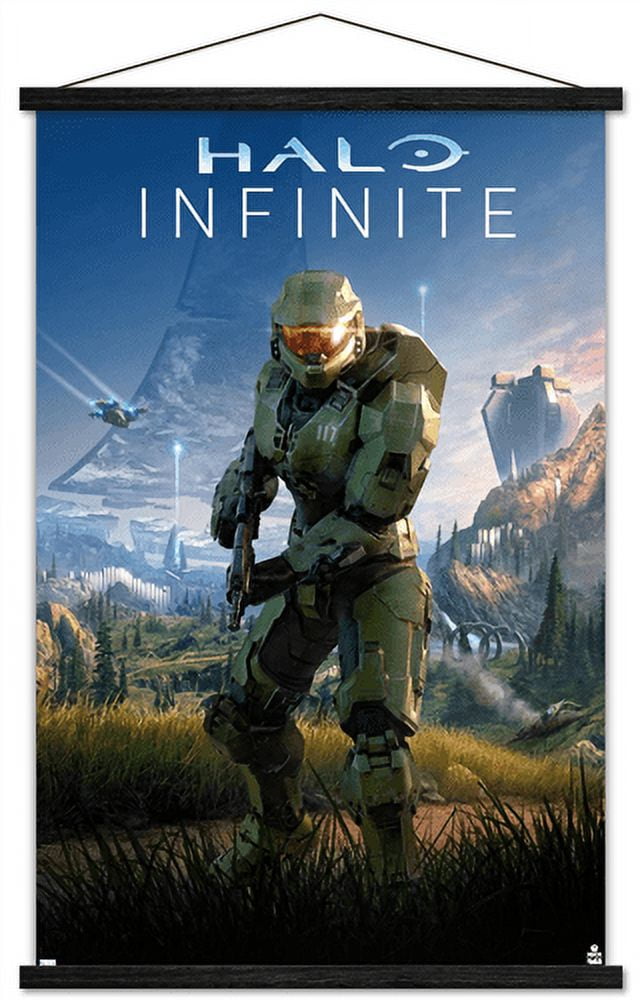 Halo Infinite - Primary Vertical Wall Poster with Wooden Magnetic Frame ...