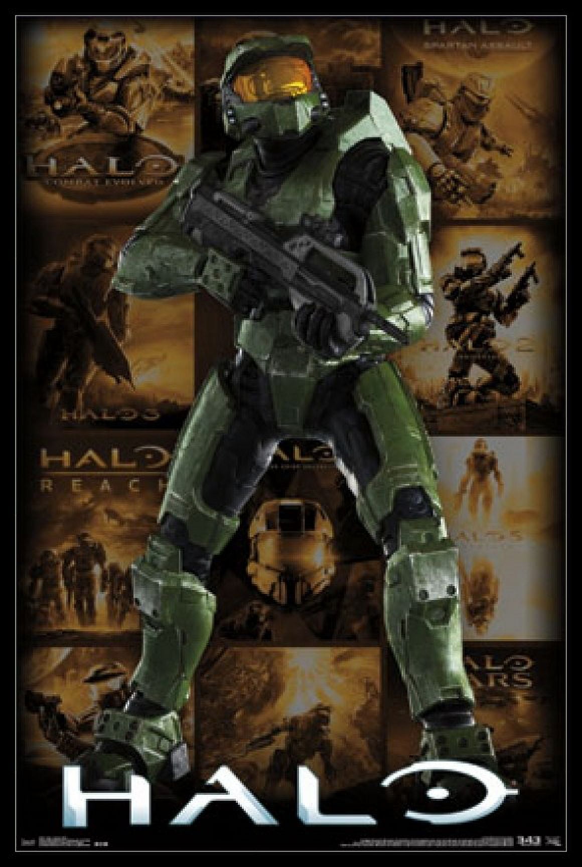 Halo - Key Art Grid Laminated & Framed Poster Print (22 x 34) - Walmart.com