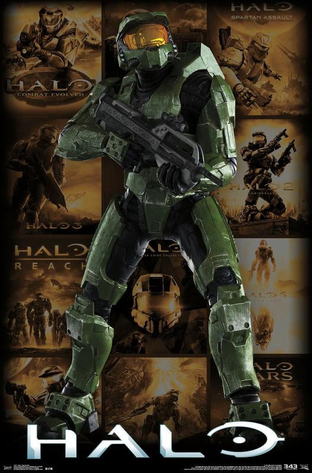 Halo - Key Art Grid Poster and Poster Mount Bundle - Walmart.com