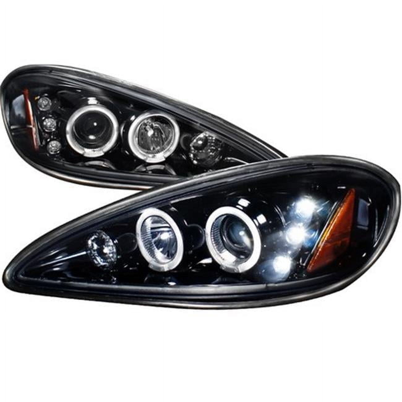 Halo LED Projector Gloss Black Housing Headlight with Smoke for 99 to ...