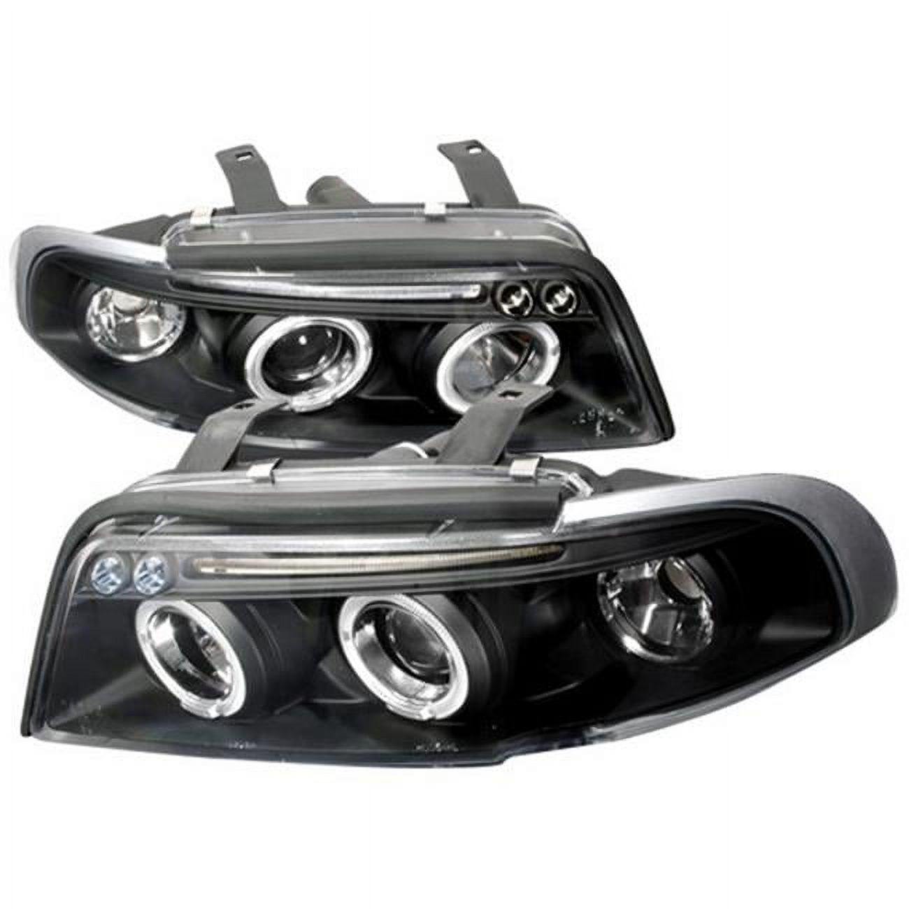 Halo LED Projector Headlight for 96 to 99 Audi A4, Black - 10 x 21 x 24 ...