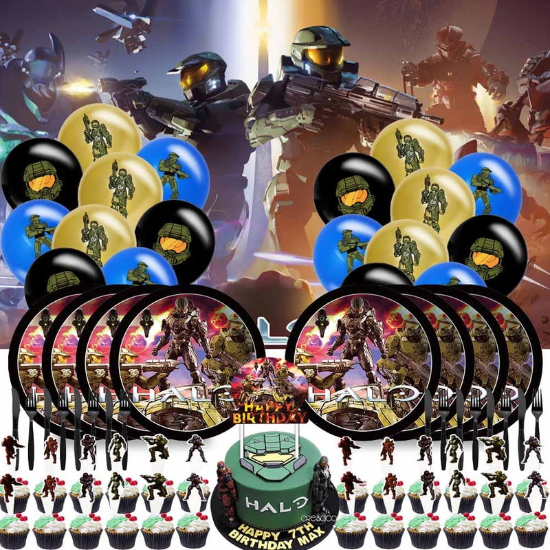 Halo Master Chief Party Supplies Plates Decorations Birthday Cake ...