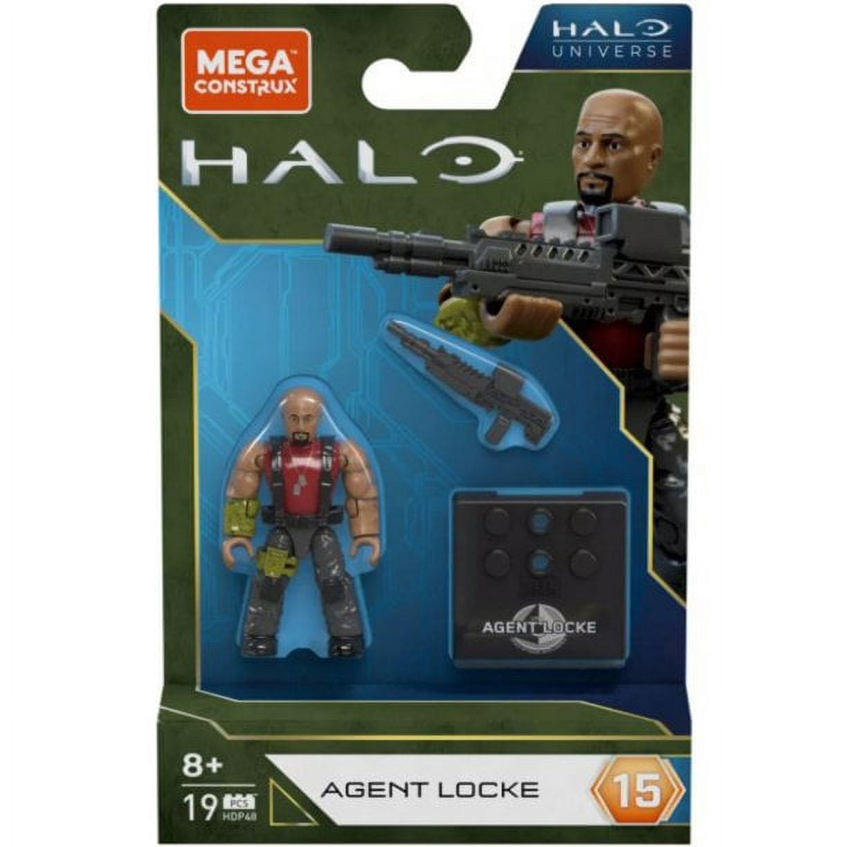 Halo Optics Mega Construx Halo Universe Heroes Series 15 Agent Locke ...