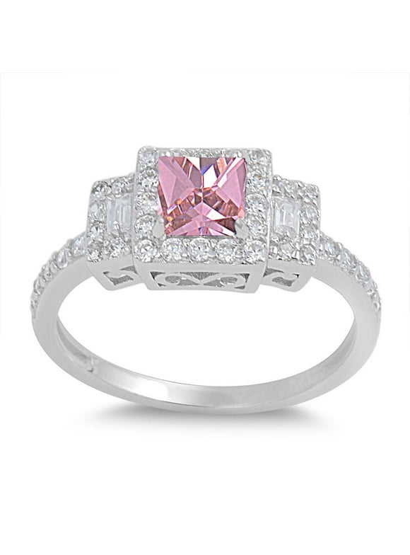 Princess Cut Pinky Ring