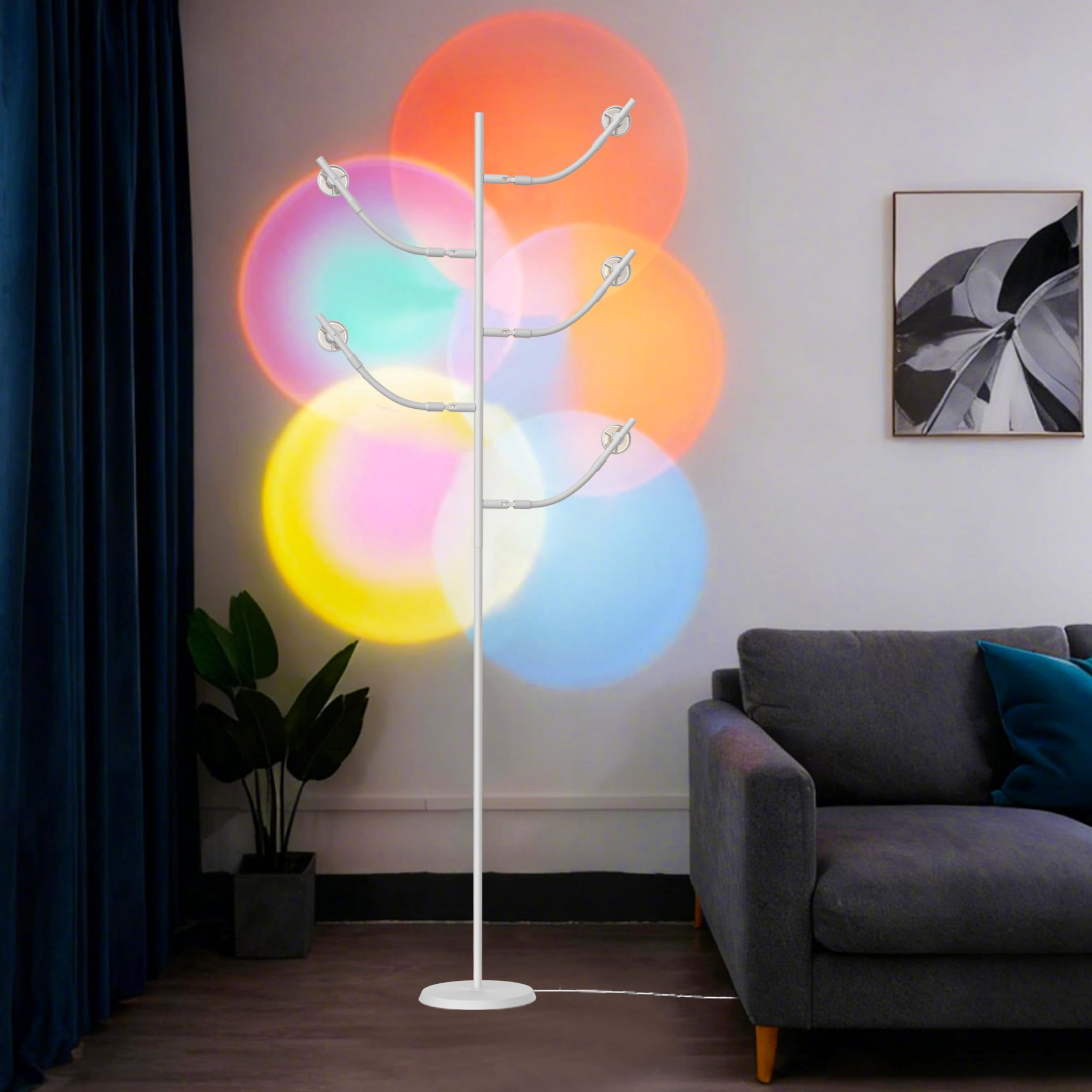 Halo Projector Floor Lamp, Sunset Ambient Floor Lamp, Romantic RGB Mood ...