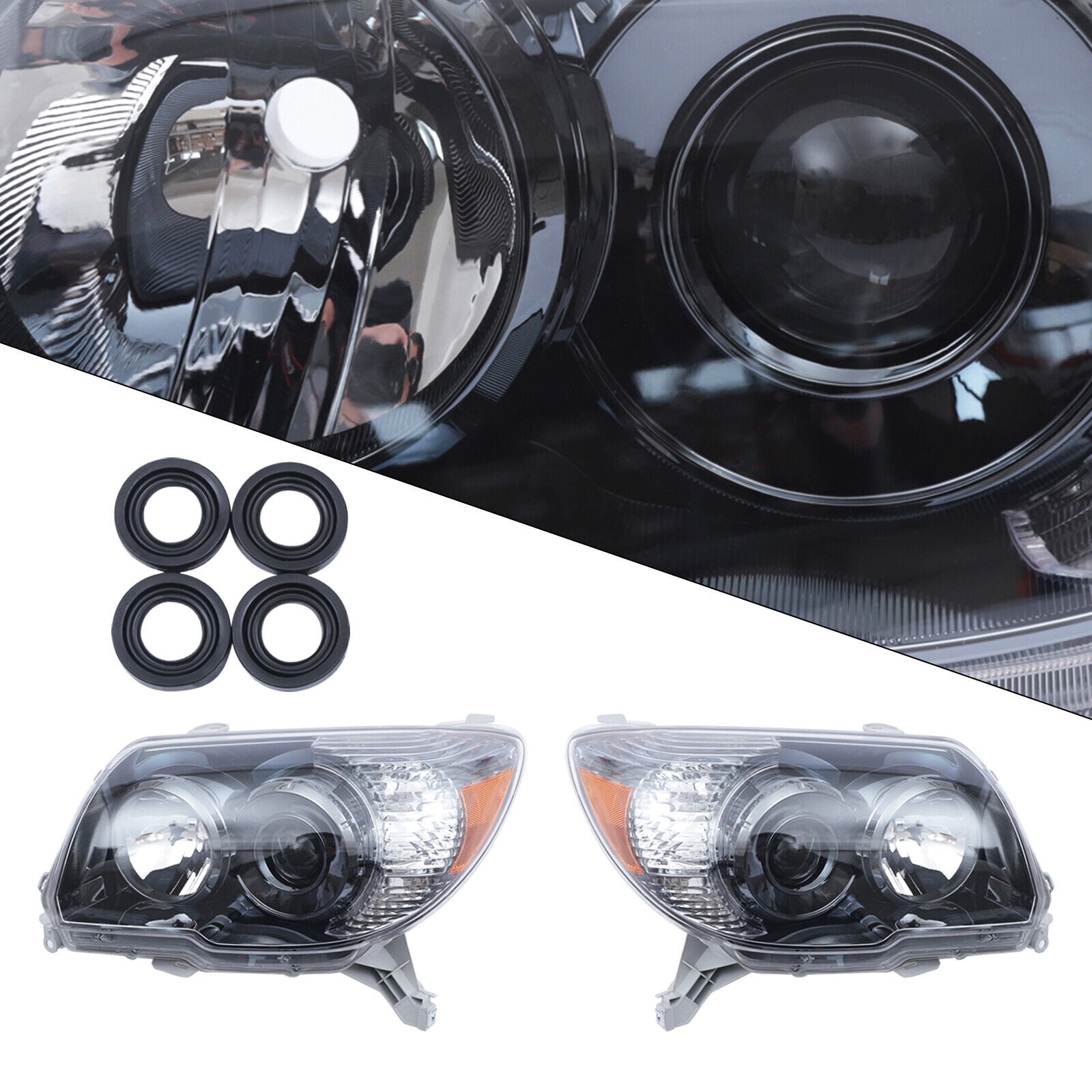 Halo Projector Headlights For Toyota 4Runner SUV 2006-2009 Dual LED ...