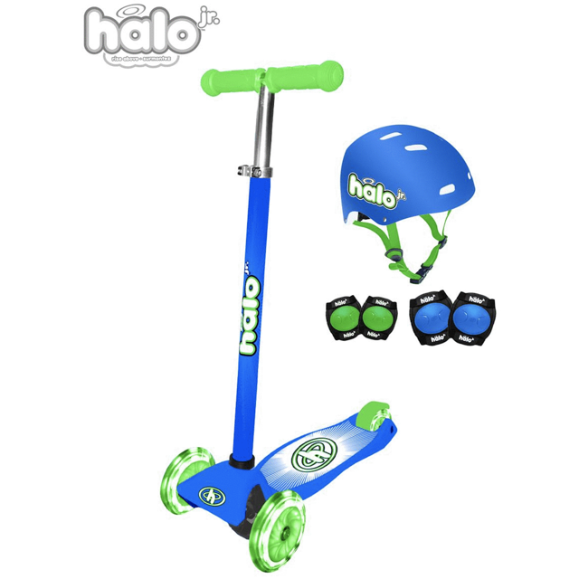 Halo Rise Above 3-Wheel Scooter Combo, Blue/Green - Walmart.com