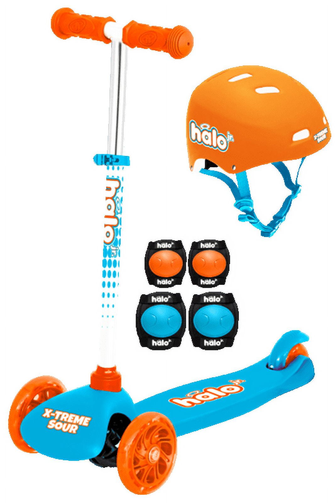HALO Rise Above 3 Wheel Scooter Combo - Xtreme Sour Orange - Walmart.com