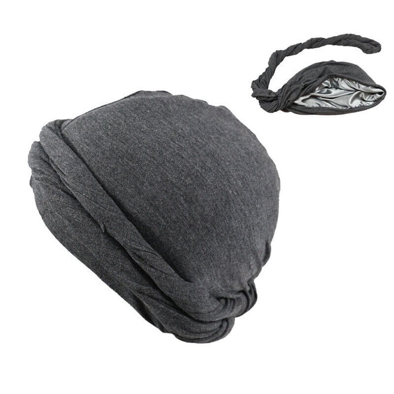 Halo Turban Durag for Men Satin Silk Lined Elastic Turban Head Wrap ...