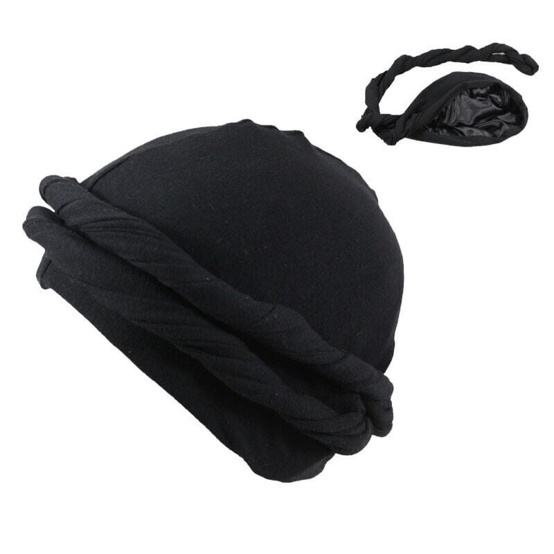 Halo Turban Durag for Men Satin Silk Lined Elastic Turban Head Wrap ...