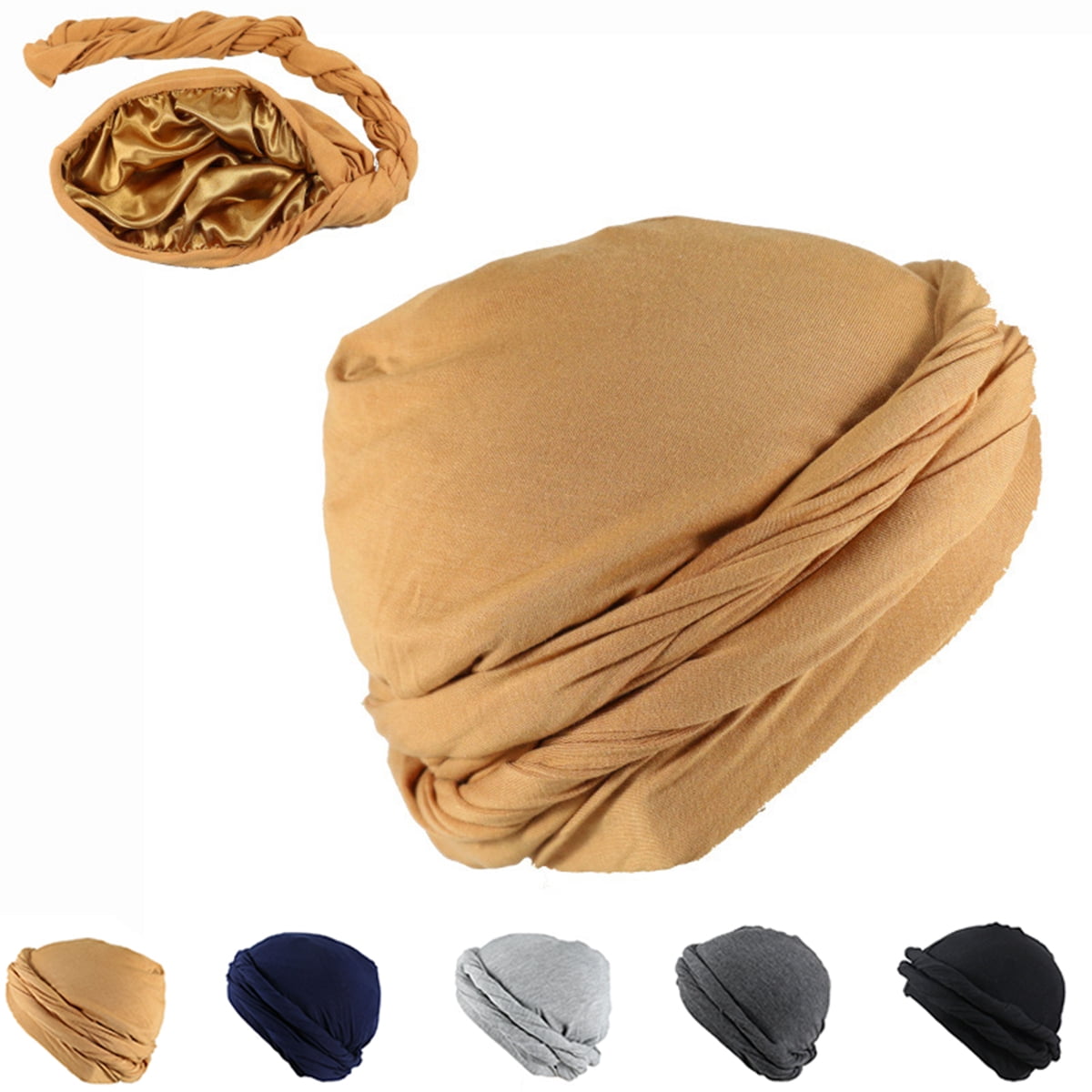 Halo Turban, Turban for Men Vintage Twist Head Wraps Elastic Modal and ...