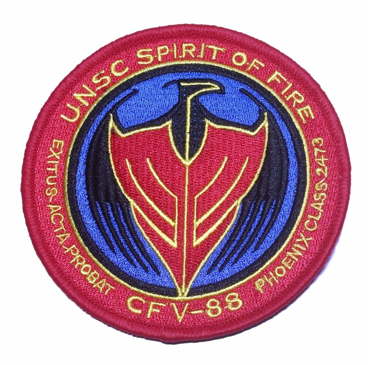 Halo UNSC Spirit Of Fire 4" Wide Embroidered Iron On Patch - Walmart.com