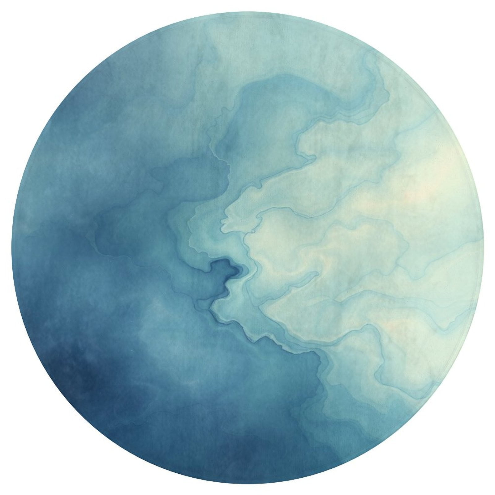 Halo Vortex Round Area Rug Floor Carpets Washable Indoor Floor Area Mat ...