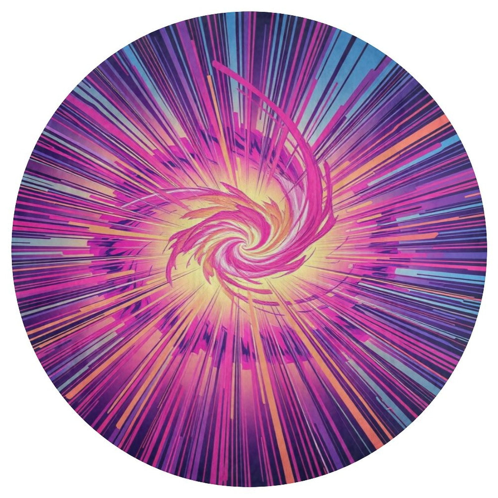 Halo Vortex Round Area Rug Soft Sofa Nursery Carpet Floor Mat Non Slip ...