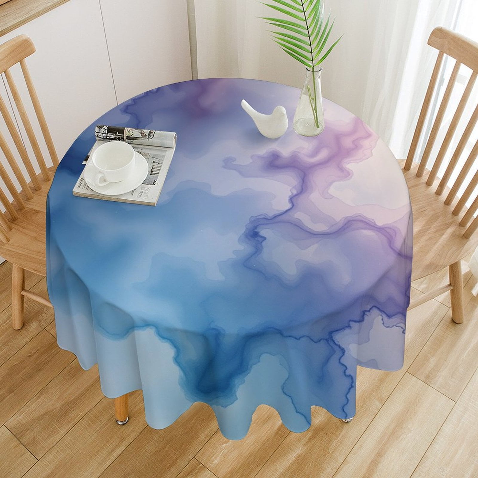 Halo Vortex Round Polyester Tablelcoth Circular Table Cover,Multi ...