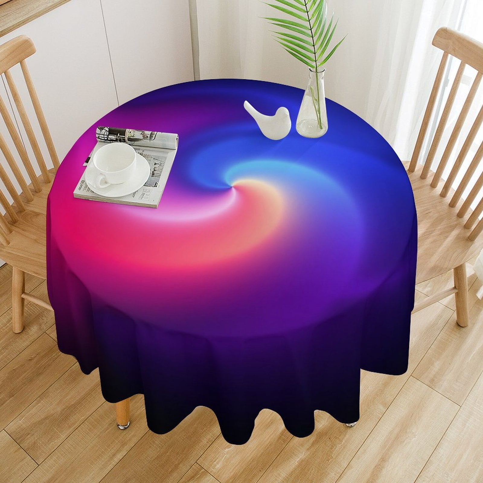 Halo Vortex Table Cloth Round PVC Wedding Kitchen Dining Desk Table ...