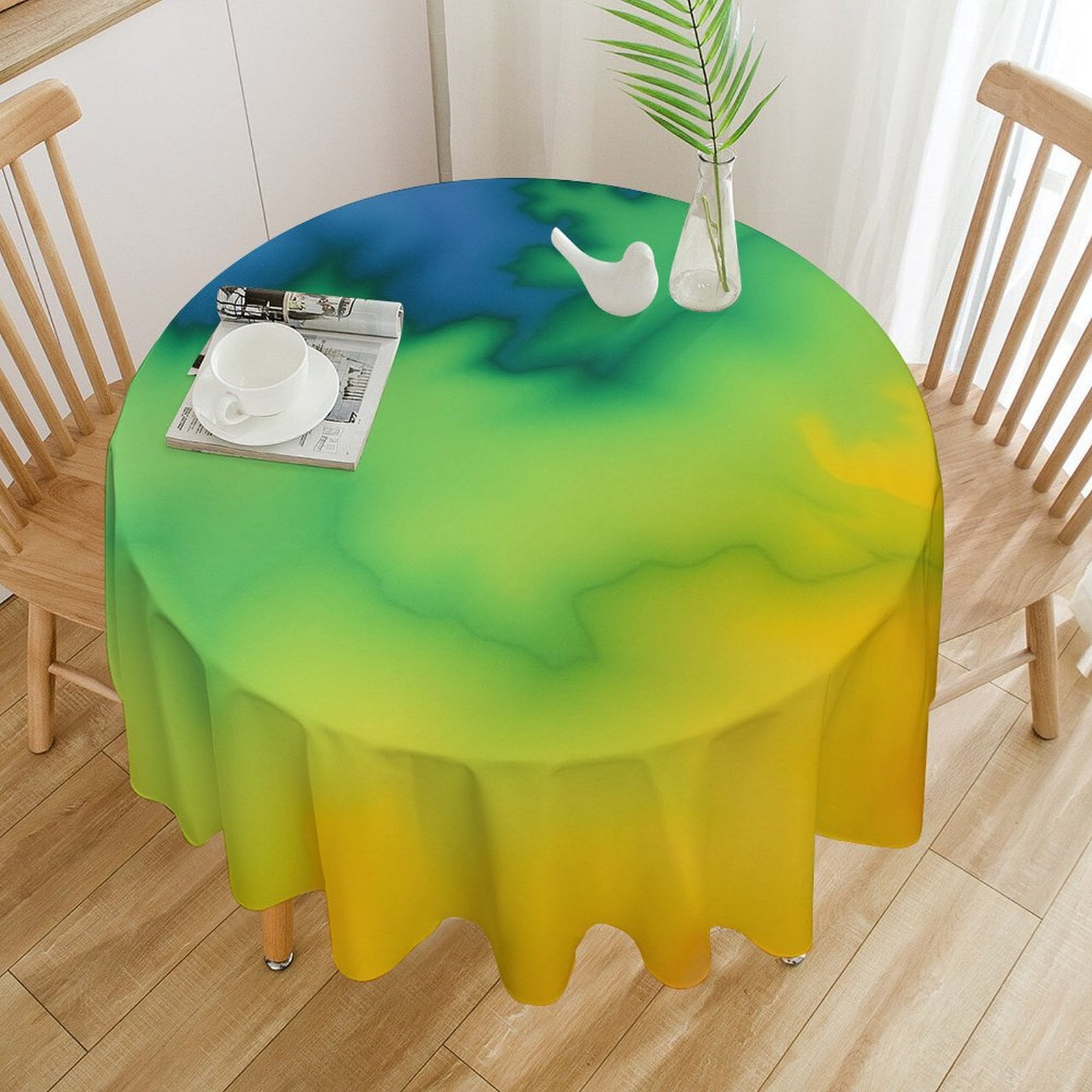 Halo Vortex Table Cloth Round PVC Wedding Kitchen Dining Desk Table ...