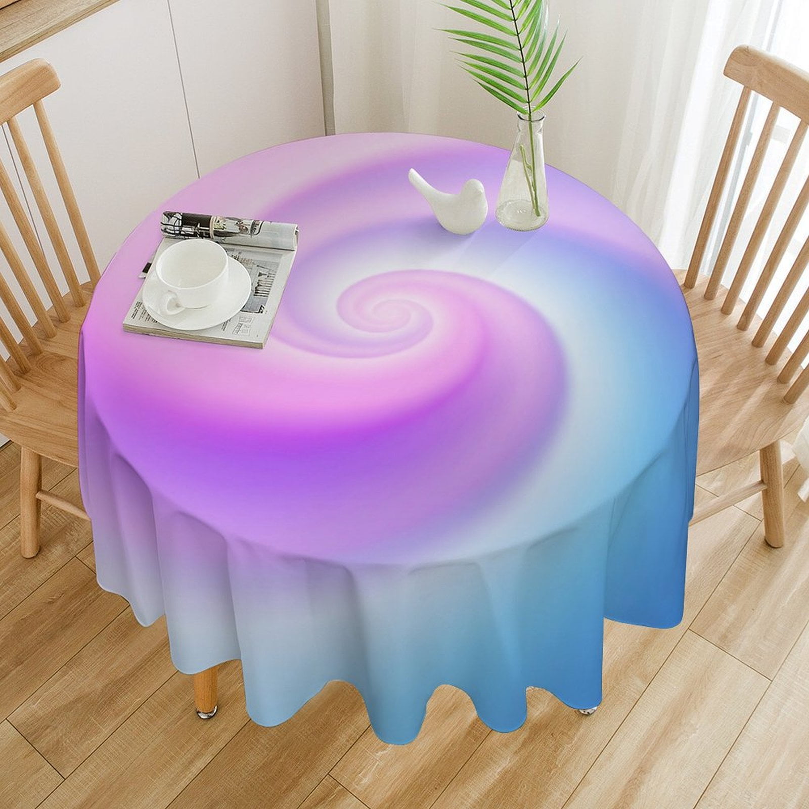 Halo Vortex Table Cloth Round PVC Wedding Kitchen Dining Desk Table ...