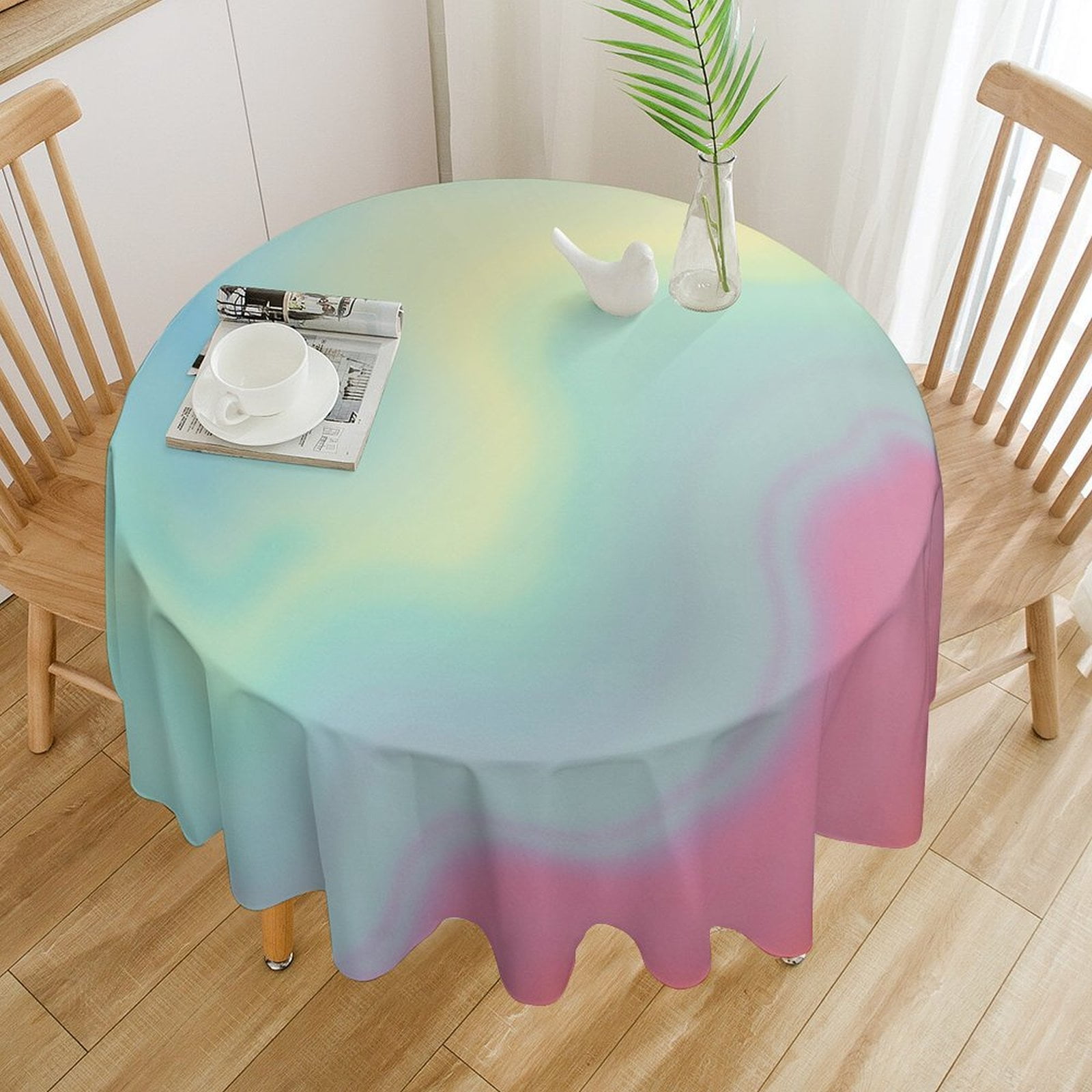 Halo Vortex Table Cloth Round PVC Wedding Kitchen Dining Desk Table ...