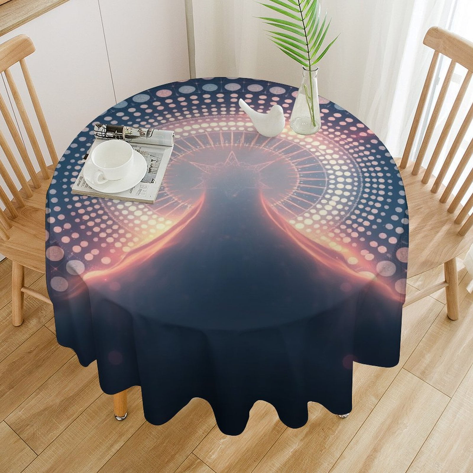 Halo Vortex Table Cloth Round PVC Wedding Kitchen Dining Desk Table ...