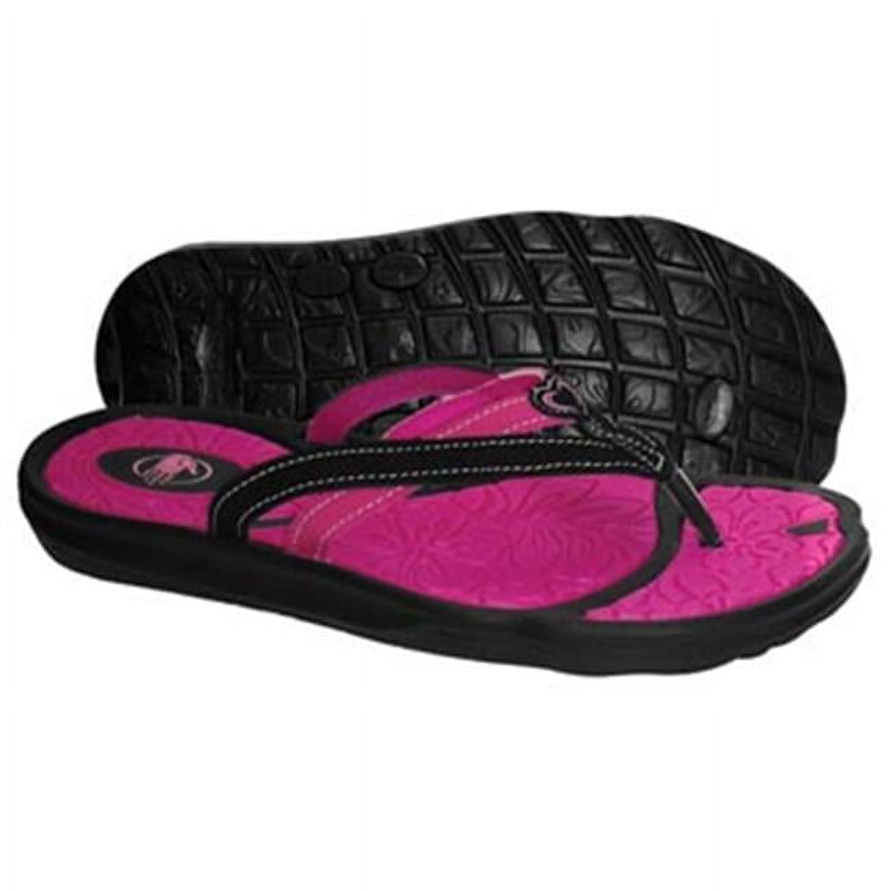 Haloa Misses Sandal- Black & Pink - Size 2 - Walmart.com
