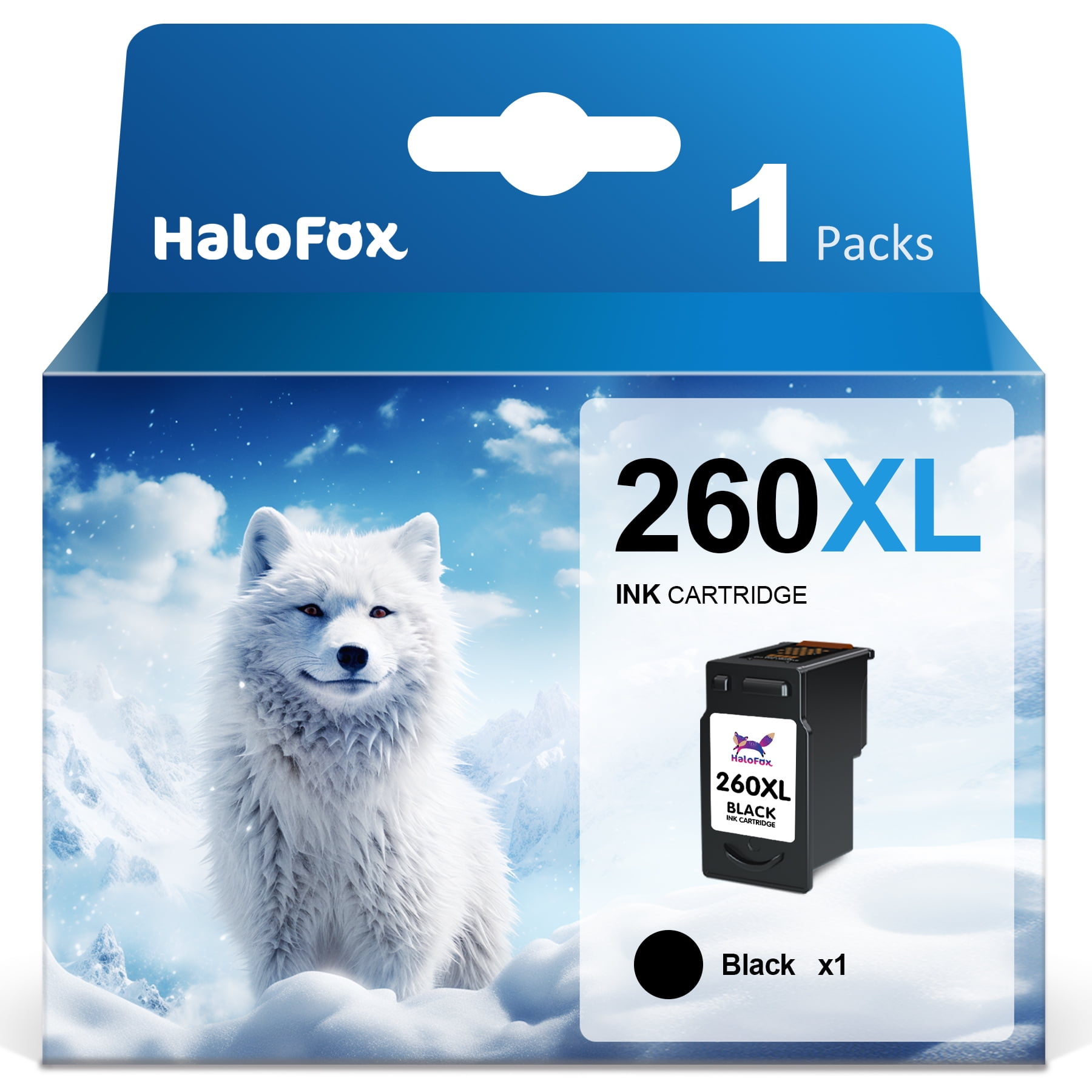 Halofox Compatible Canon 260XL PG-260 XL Black Ink Cartridges for PIXMA ...