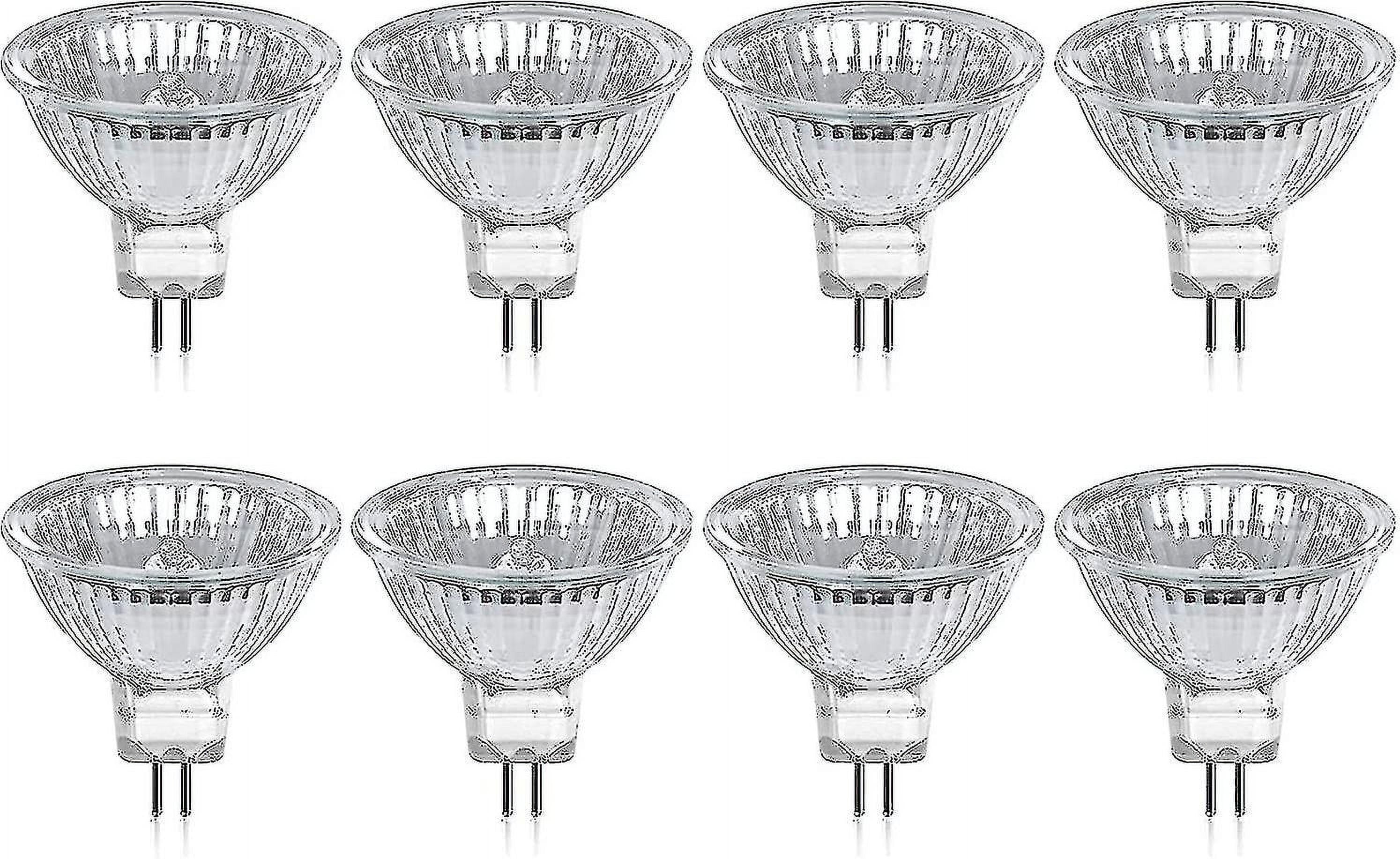 Halogen Bulb Gu5.3 Mr16 35w 12v Warm White 2800k Dimmable, Glass Cover ...