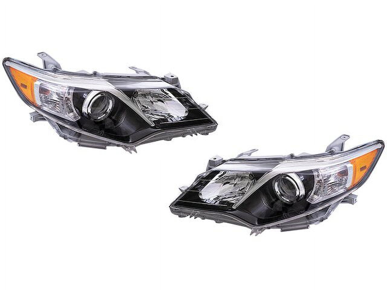 Halogen Headlight Assembly Set of 2 - with Black Bezels - Compatible ...