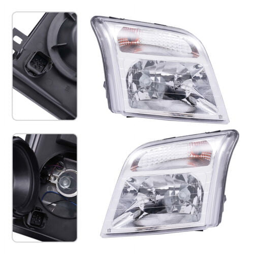 Halogen Headlights Headlamps Left & Right For Ford Transit Connect 2010 ...