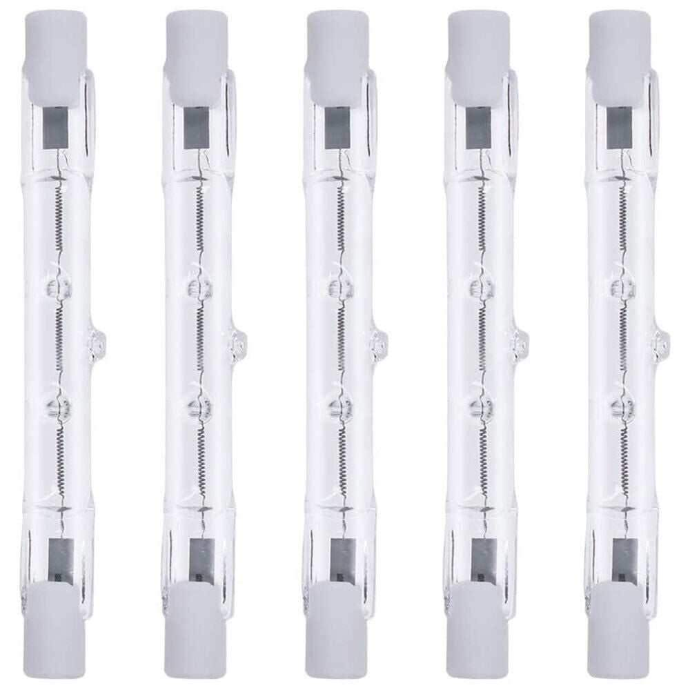 100W Halogen Light Bulb, 120V, J Type T3 R7S, Double Ended 78mm, 3.13 ...