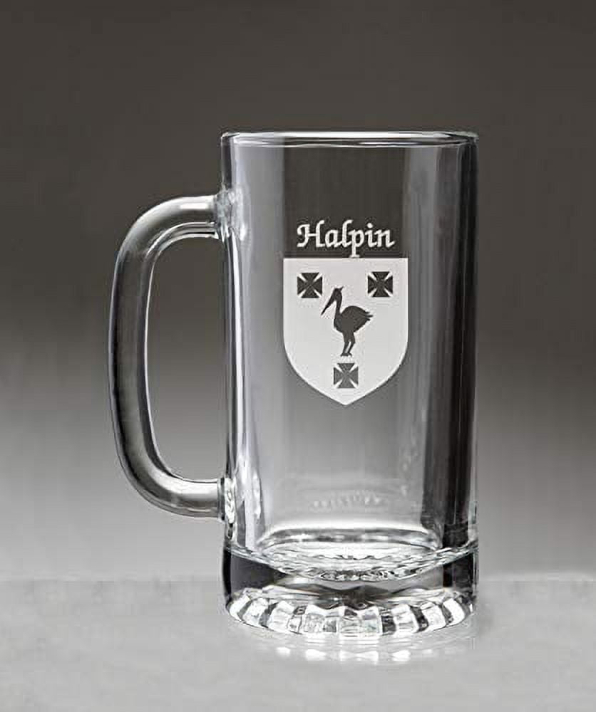Halpin Irish Coat of Arms Glass Beer Mug (Sand Etched) - Walmart.com