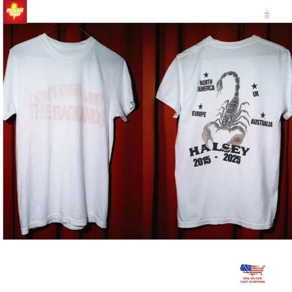 Halsey Back To Badlands Merch Decade Tour 2025 2026 reprint shirt ...
