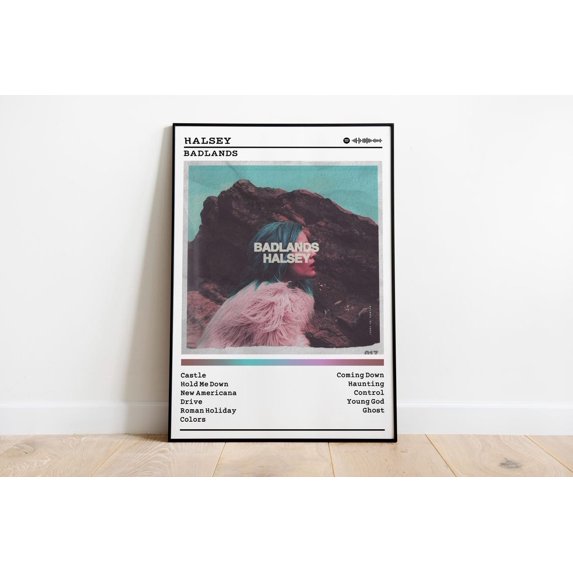 Halsey Badlands Album : Pop Music Wall Art #338, Unframed Canvas Size ...