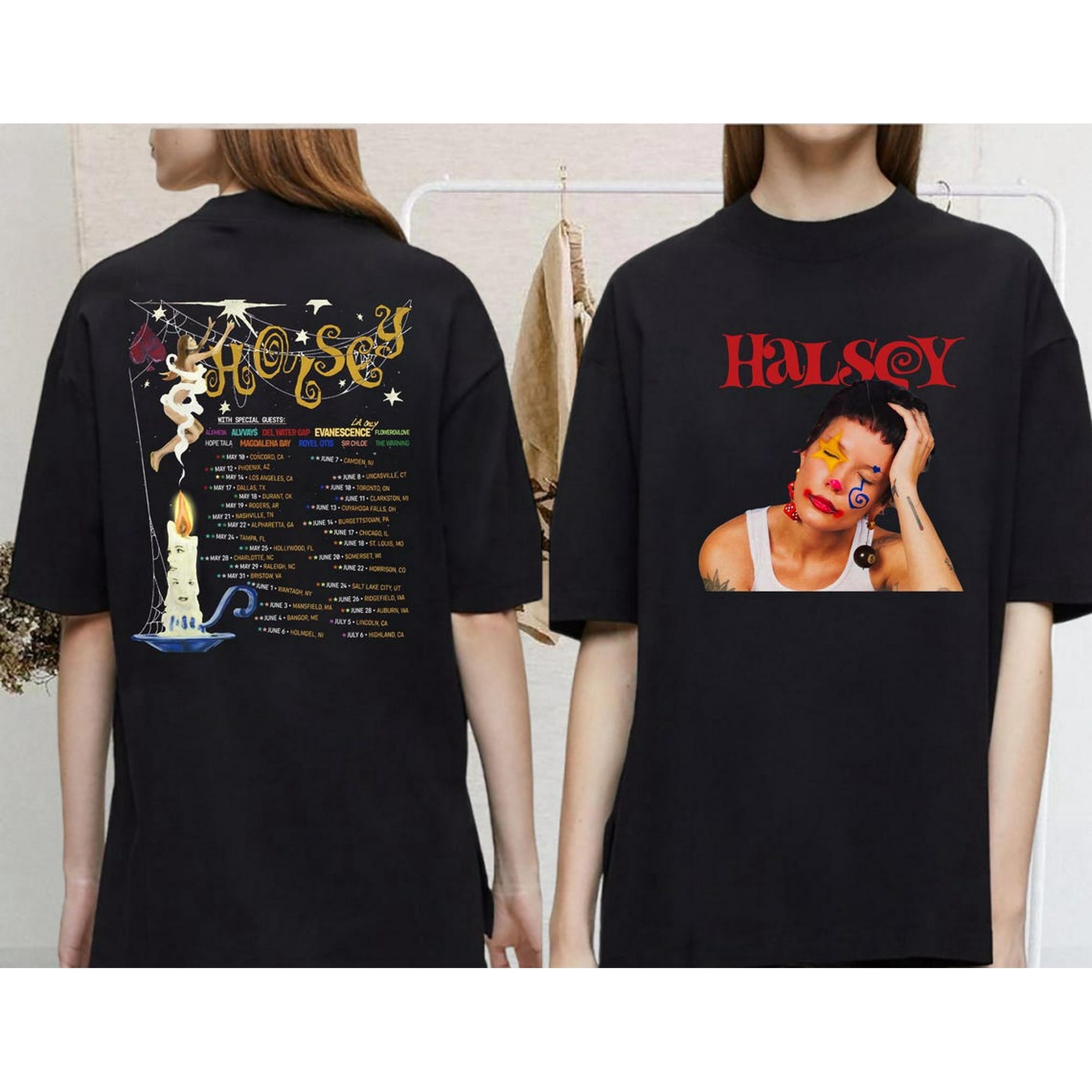 Halsey For My Last Trick The Tour 2Sided T-Shirt, Halsey 2025 Concert ...
