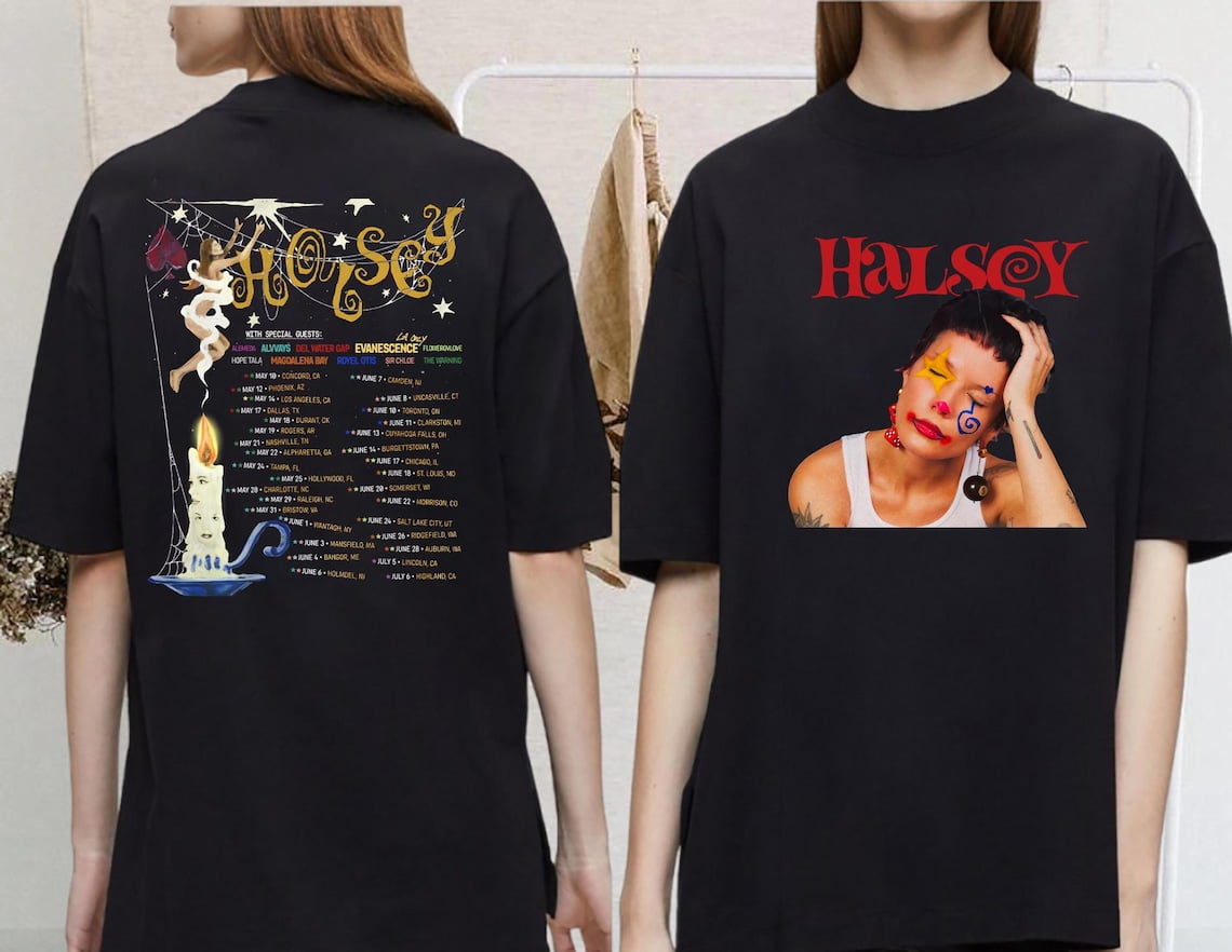 Halsey Graphic Shirt, 2025 Halsey For My Last Trick The Tour Shirt ...