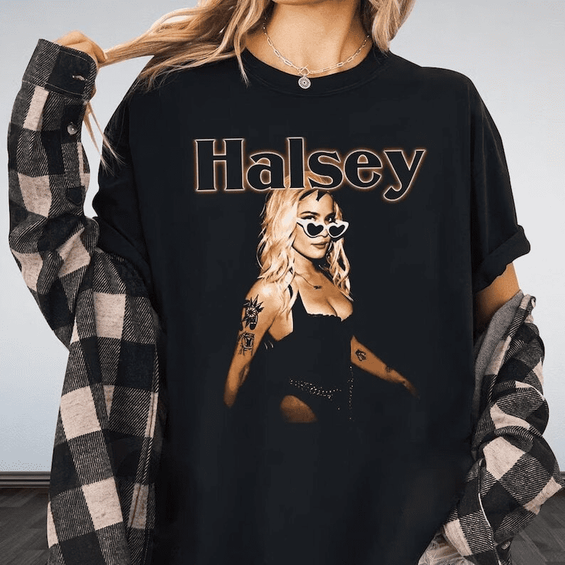 Halsey Photoshoot Casual Unisex T-Shirt, Pop Rap Hip Hop Music Retro ...