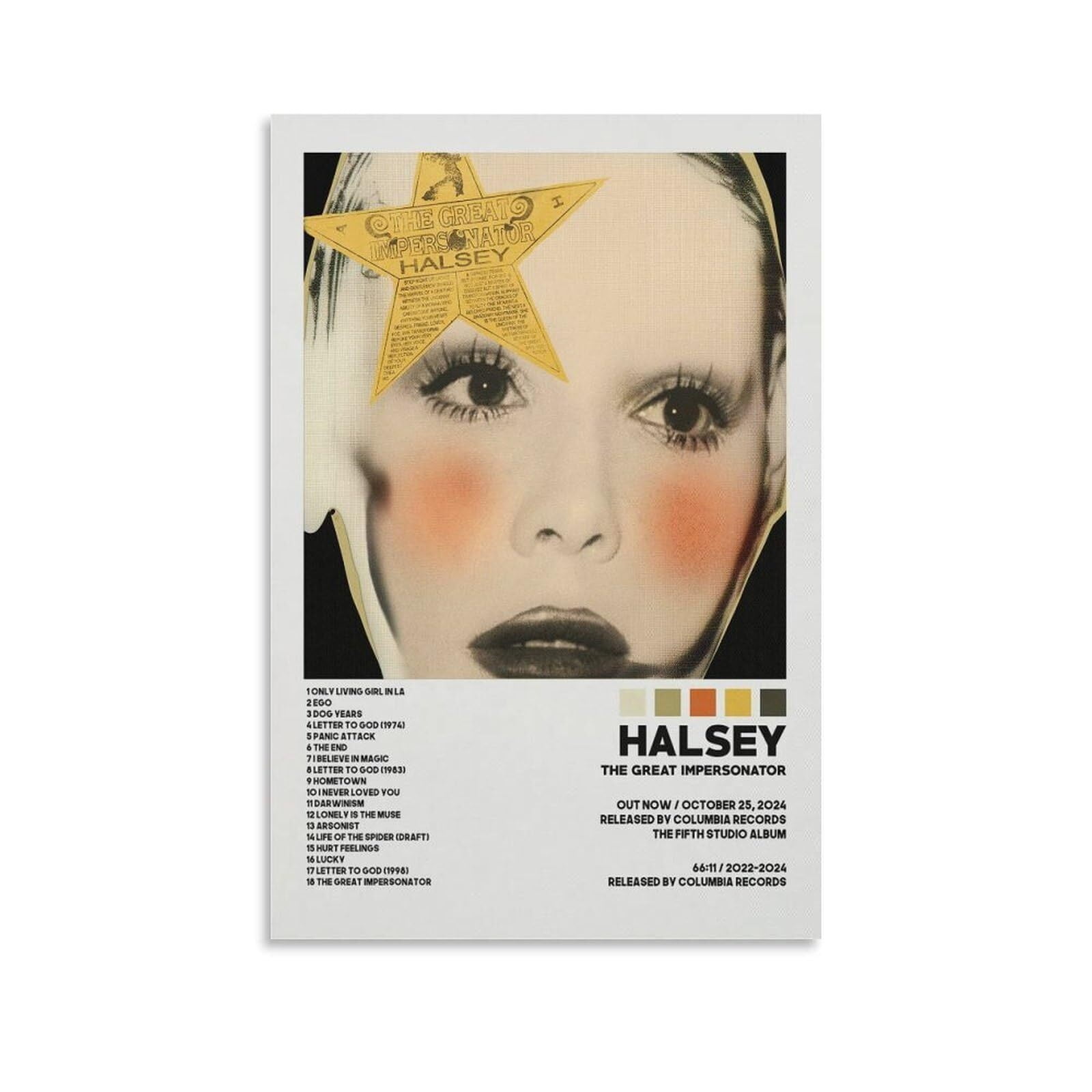 Halsey The Great Impersonator 14 Canvas Poster Bedroom Decoration ...