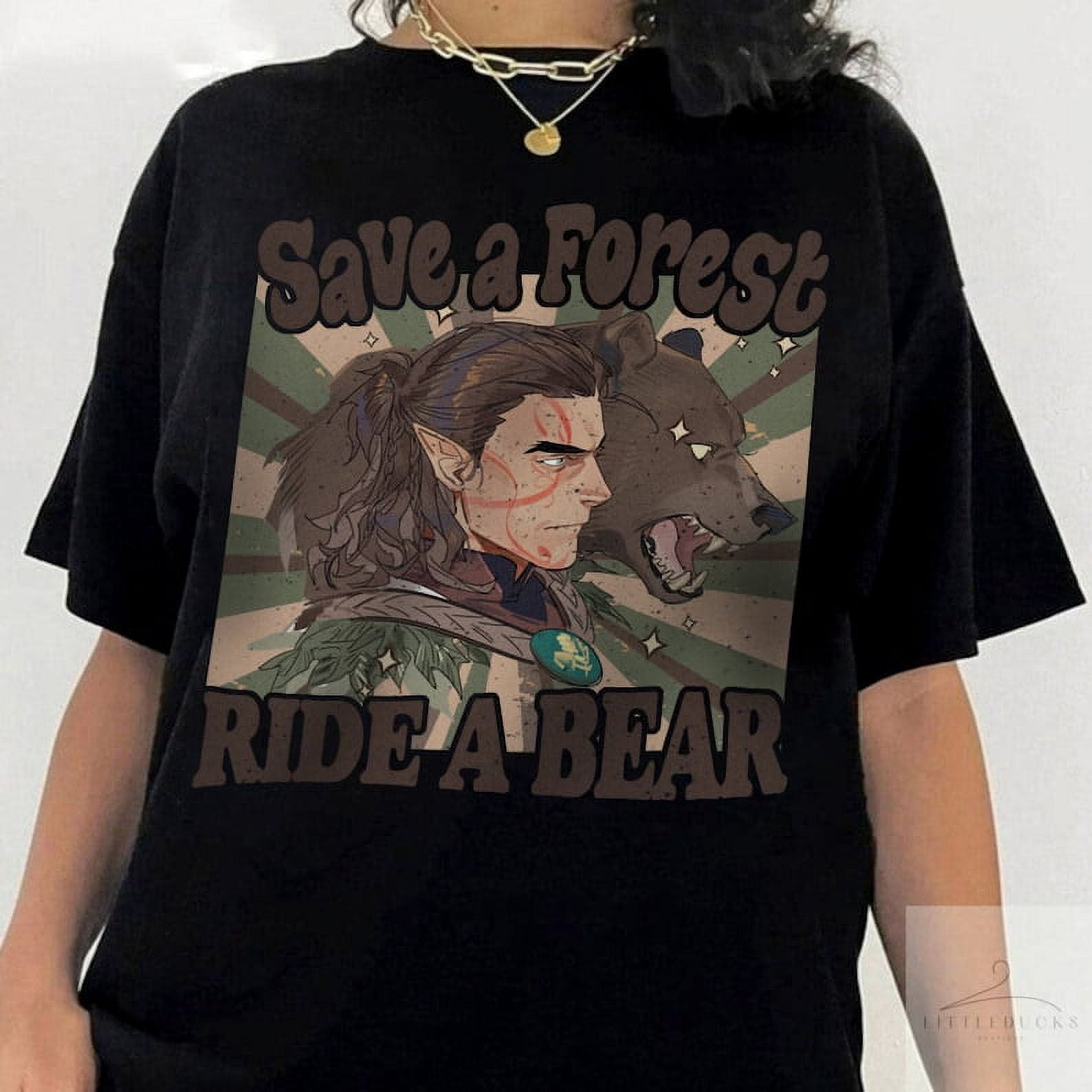 Halsin Save A Forest Ride A Bear Vintage Shirt, Halsin Baldur's Gate 3 ...