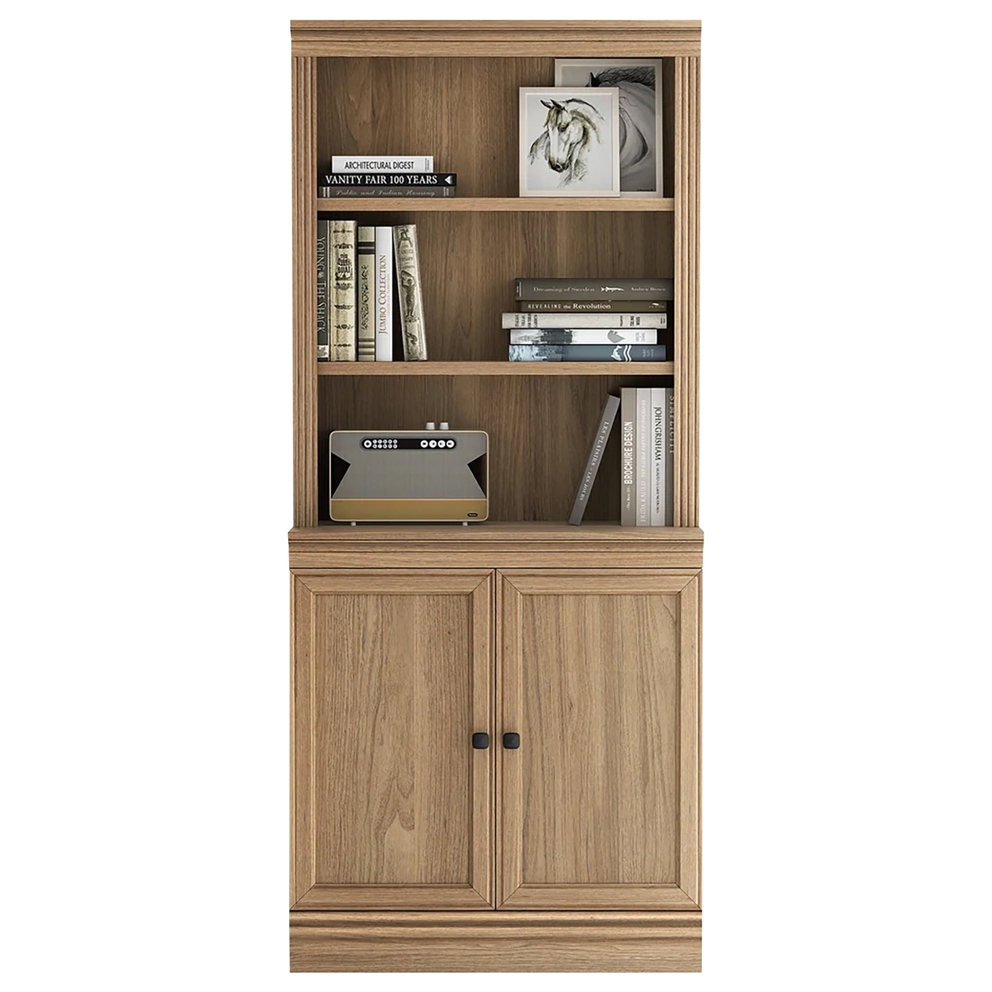 VAUXHILL & CO. Halston Multi-Depth Bookcase, Adjustable Shelving Unit ...