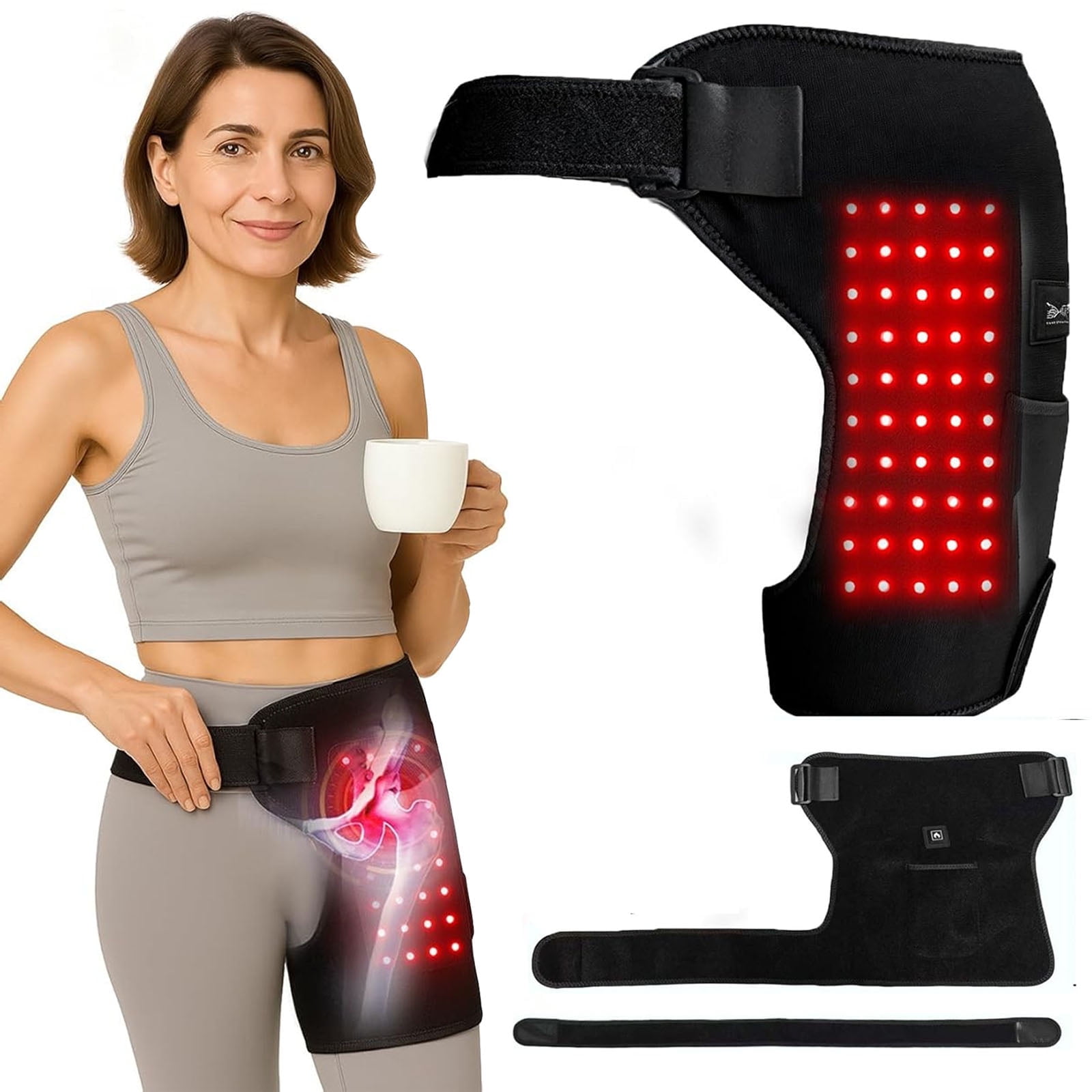 Halston Stride Hip RedTherapy,Heating Pad For Hip,Hip Brace Sciatica ...