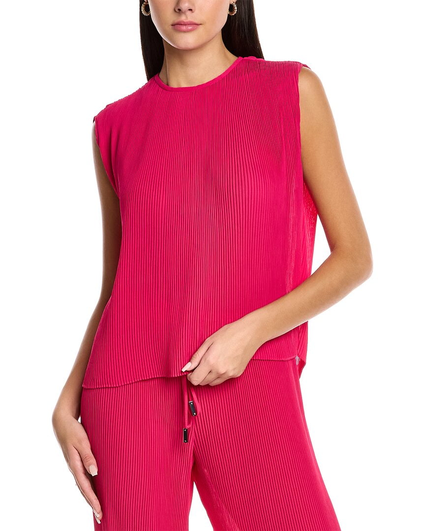 Halston Women Aerin Pleated Crepon Top, 6, Pink - Walmart.com