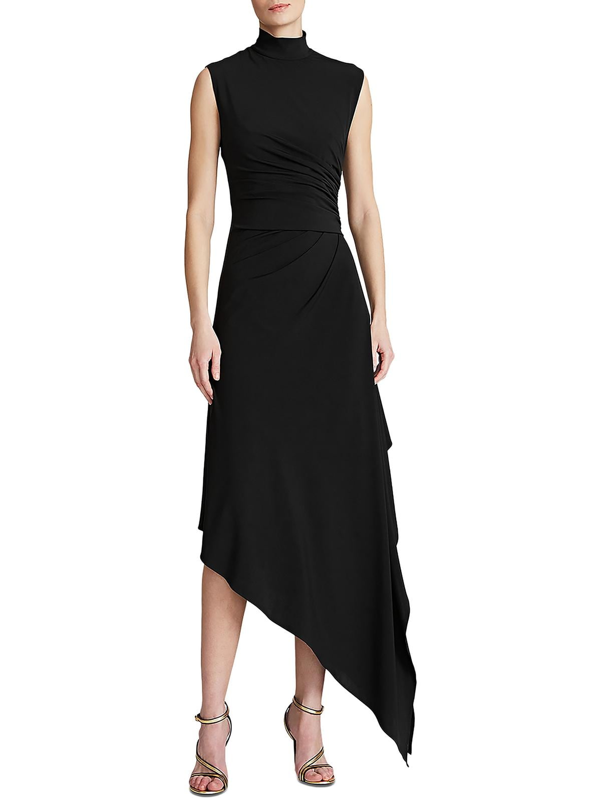 Halston Womens Layla Midi Drapey Cocktail And Party Dress - Walmart.com
