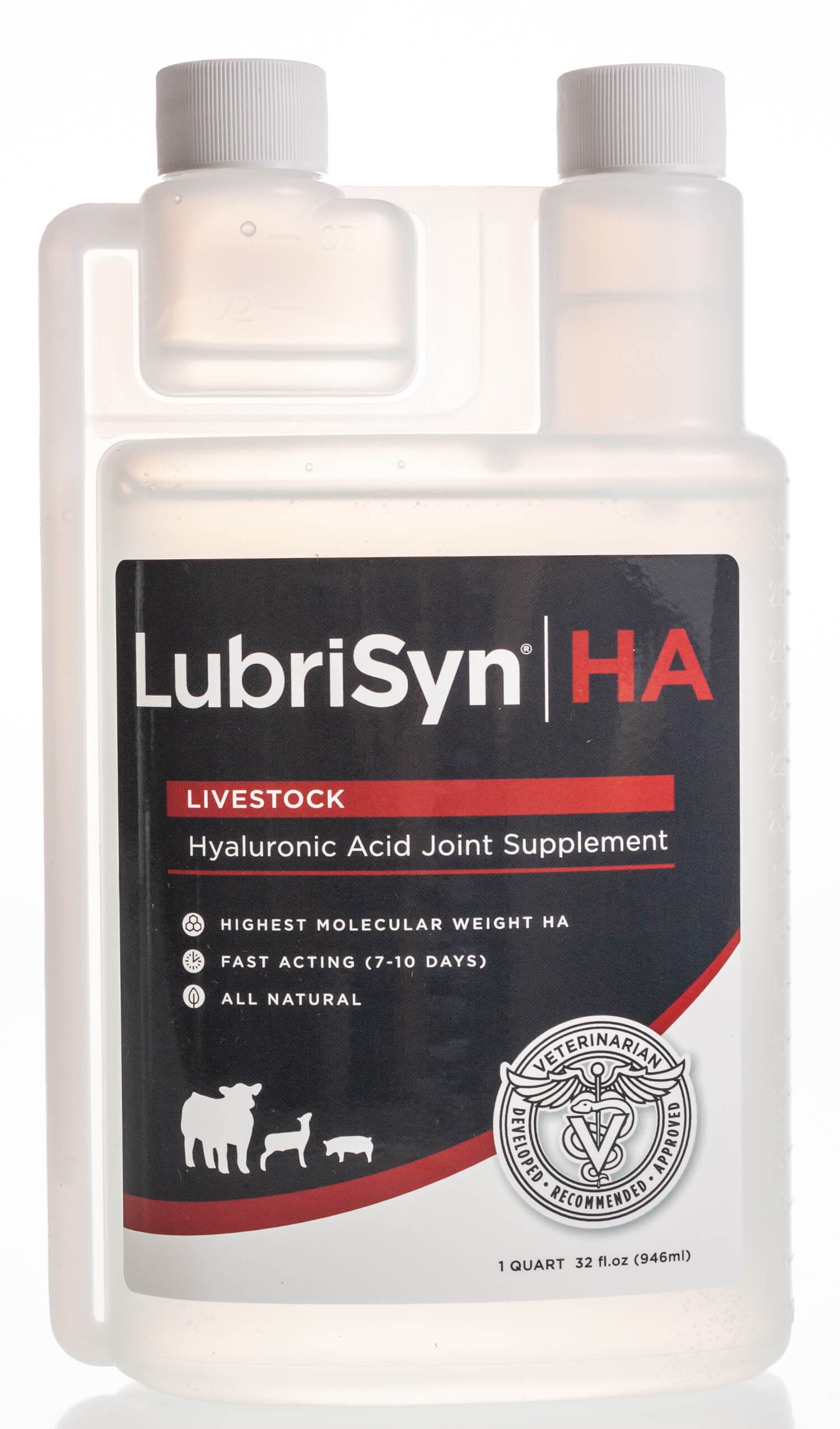 Halstrum Lubrisyn Livestock Joint Fluid Quart Hyaluronic Acid Odorless ...
