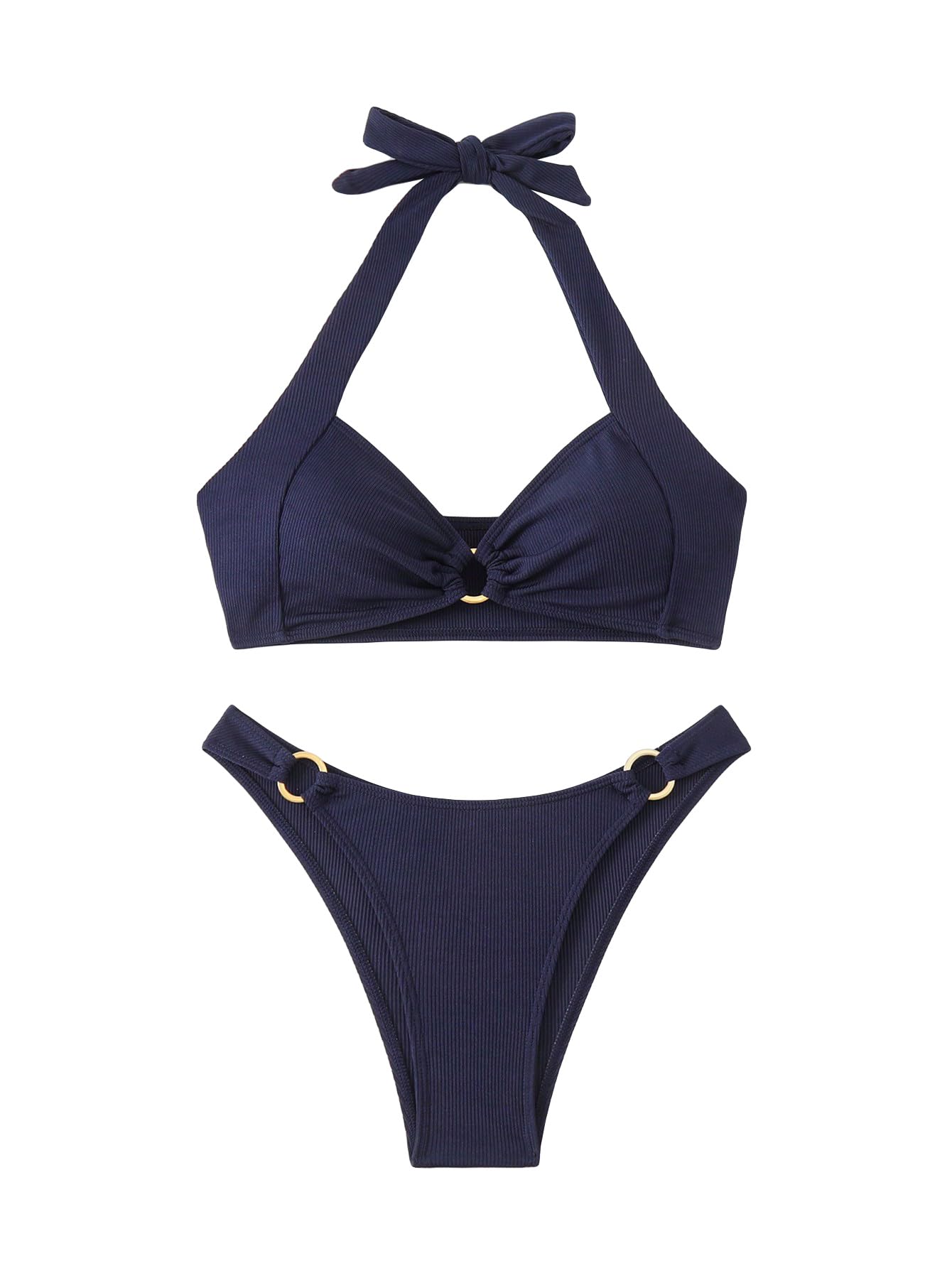 Halter Bikini Sets for Women Sexy Micro Bikini Bathing Suit Two Piece ...