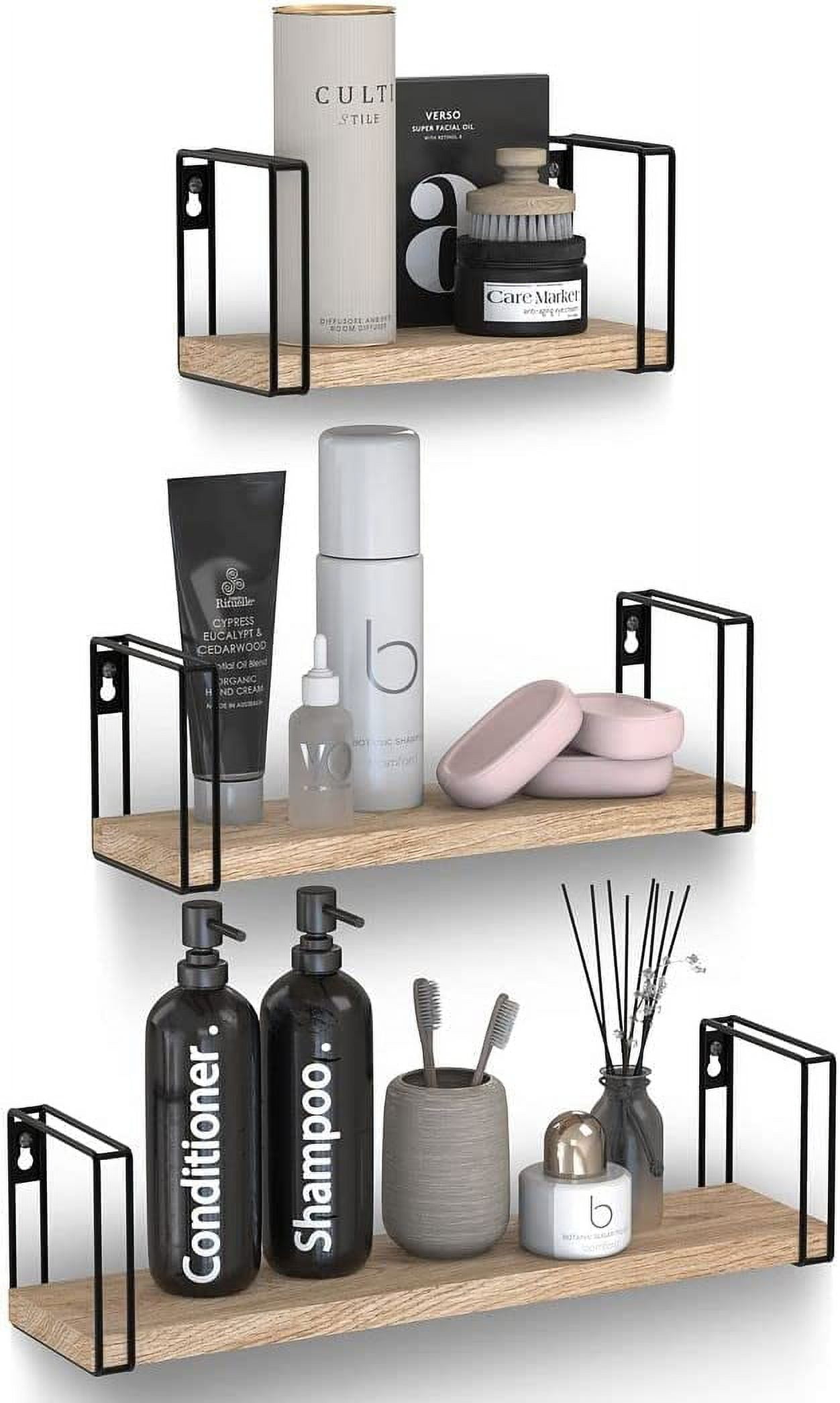 Halter Hanging Wood Wall Shelves for Living Room Bedroom Kitchen 2.9 ...