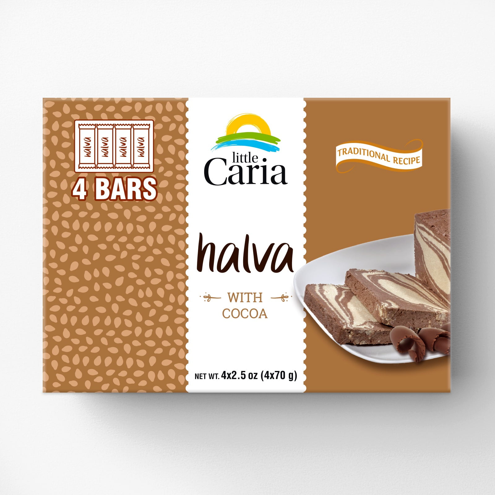 Halva Tahini Bars - Snack Bars | Chocolate | 2.5 oz bars | Pack of 4 ...