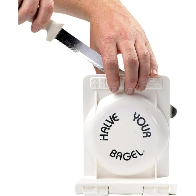 Halve Your Bagel - Adjustable Bagel Slicer for Large and Small Breads ...