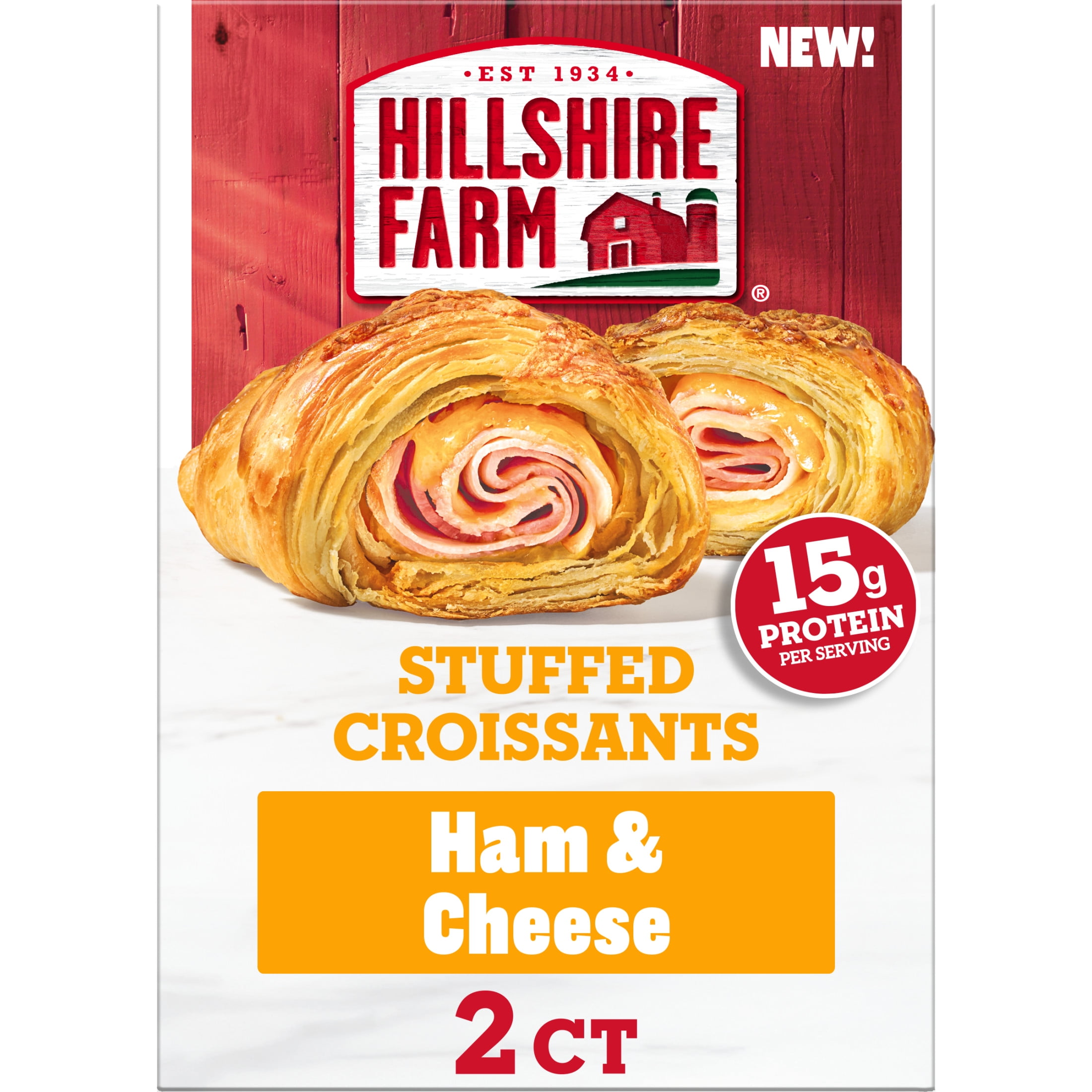 Hillshire Farm Ham & Cheese Stuffed Croissants, 8 oz, 2 Count (Frozen ...