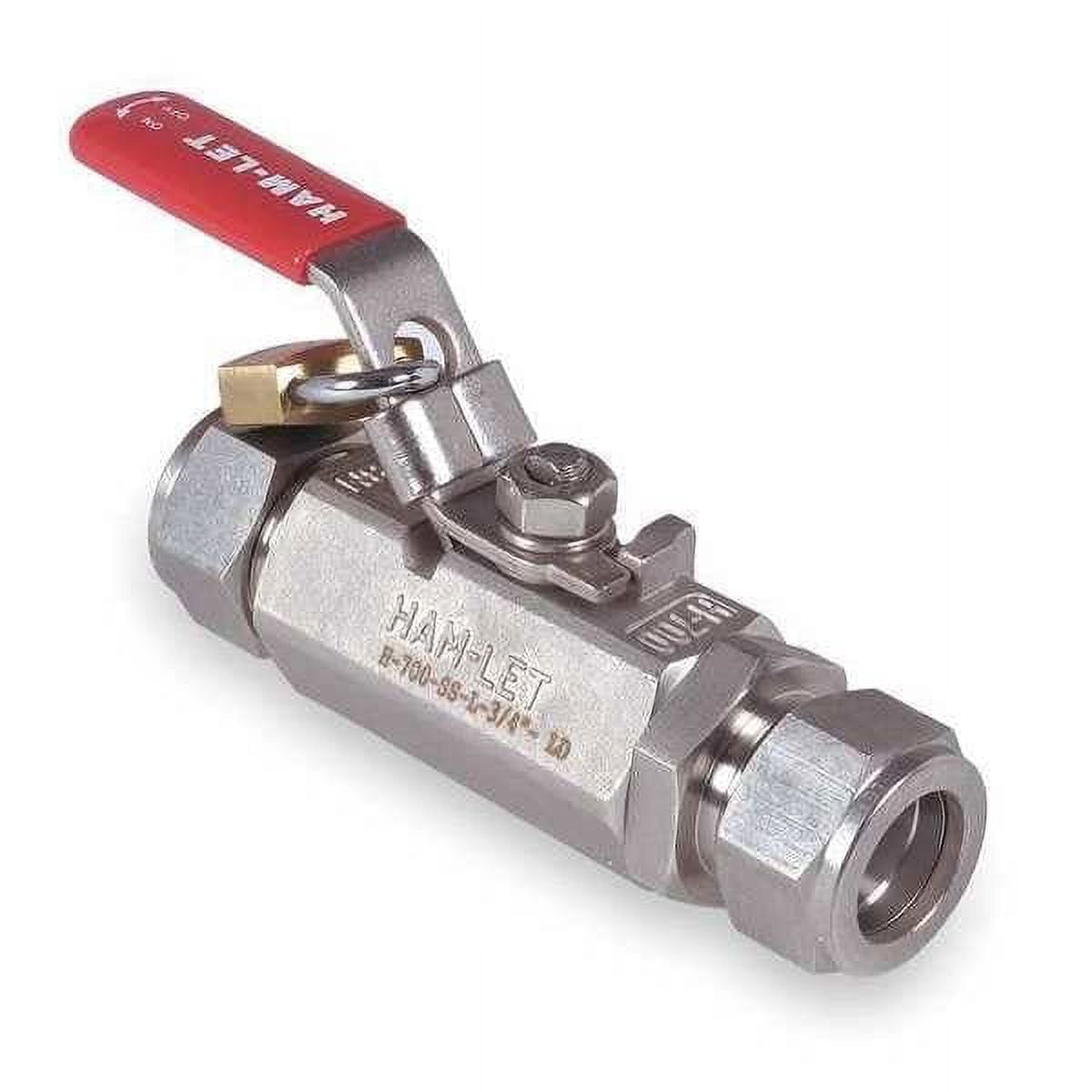 Ham-Let Manual 2-Way Ball Valve,Comp,316 SS H-700-SS-L-1/4-T-LD ...